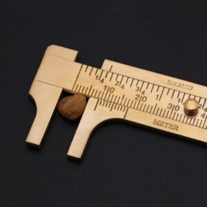 Vernier Caliper - Digital Caliper Precise, 1Pc Brass Sliding Gauge Vernier Caliper Ruler Measuring Tool Double Scales Mm/Inch(100mm)