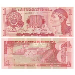 banknotes collection-[americas] honduras 1 lombel banknotes foreign memorial coin 1994 p-76 currency, not in circulation or has exited the market