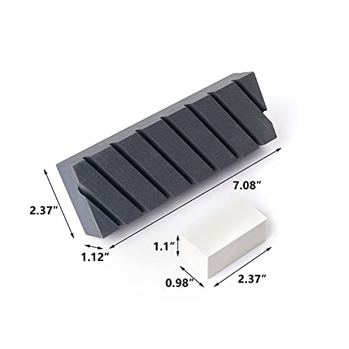 WEIMY Flattening Stone Set, Two Sharpening Stones Flattener, Grit 180 Black & 320 White Whetstone - Fixer with Grooves for Repair any wet stone