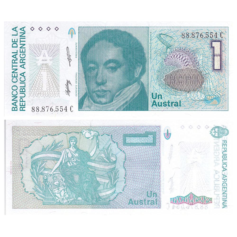 Banknotes Collection-[Asia] Argentina 1 Oster Banknotes Foreign Commemorative Coin ND (1985-89) Year P-323B Currency, Not in Circulation or has exited The Market