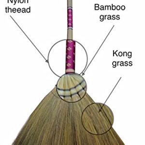 SN SKENNOVA - Asian Handmade Brooms, Sustainable Cleaning Solution (Thai Pink Pastel)