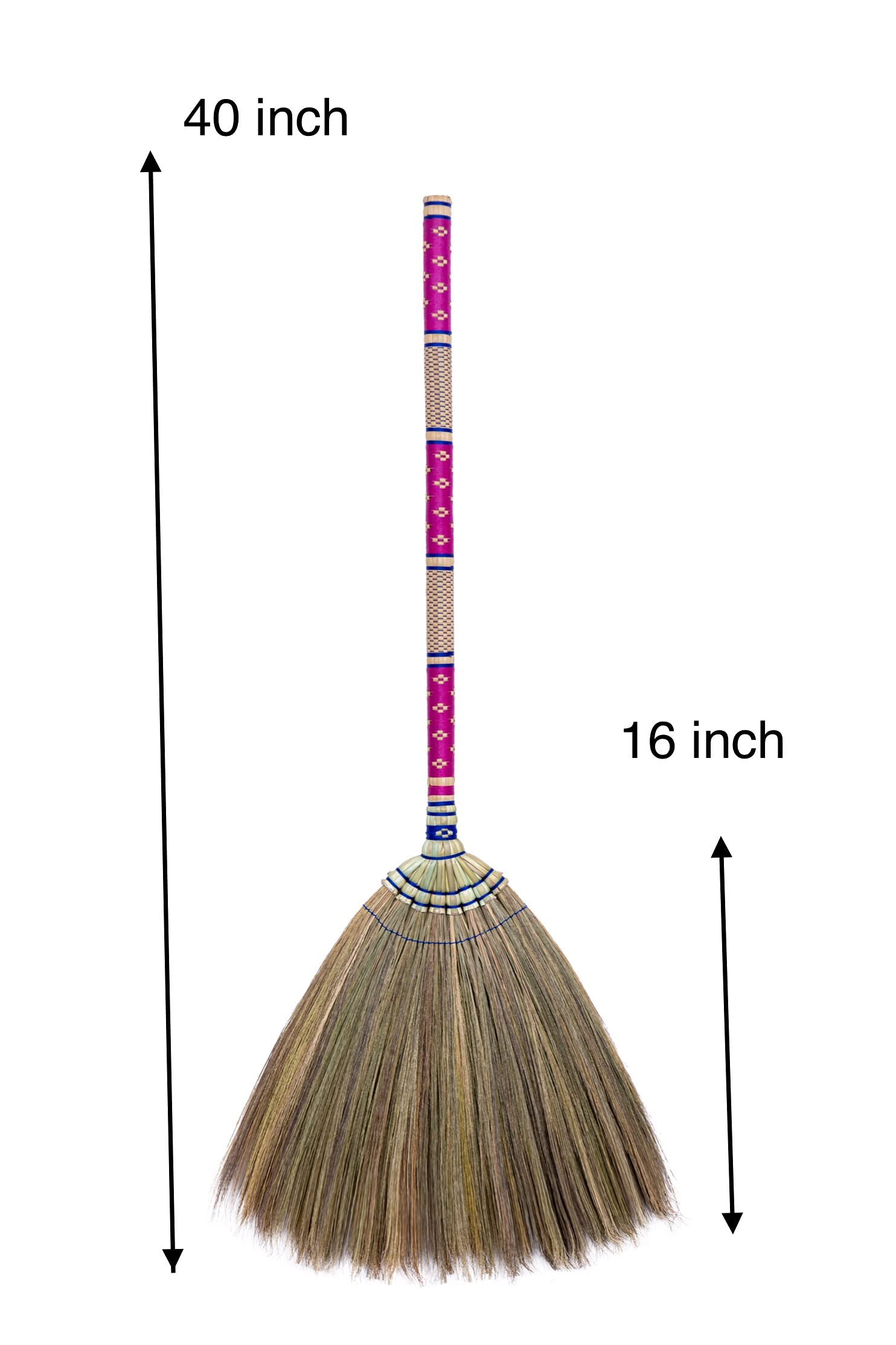 SN SKENNOVA - Asian Handmade Brooms, Sustainable Cleaning Solution (Thai Pink Pastel)