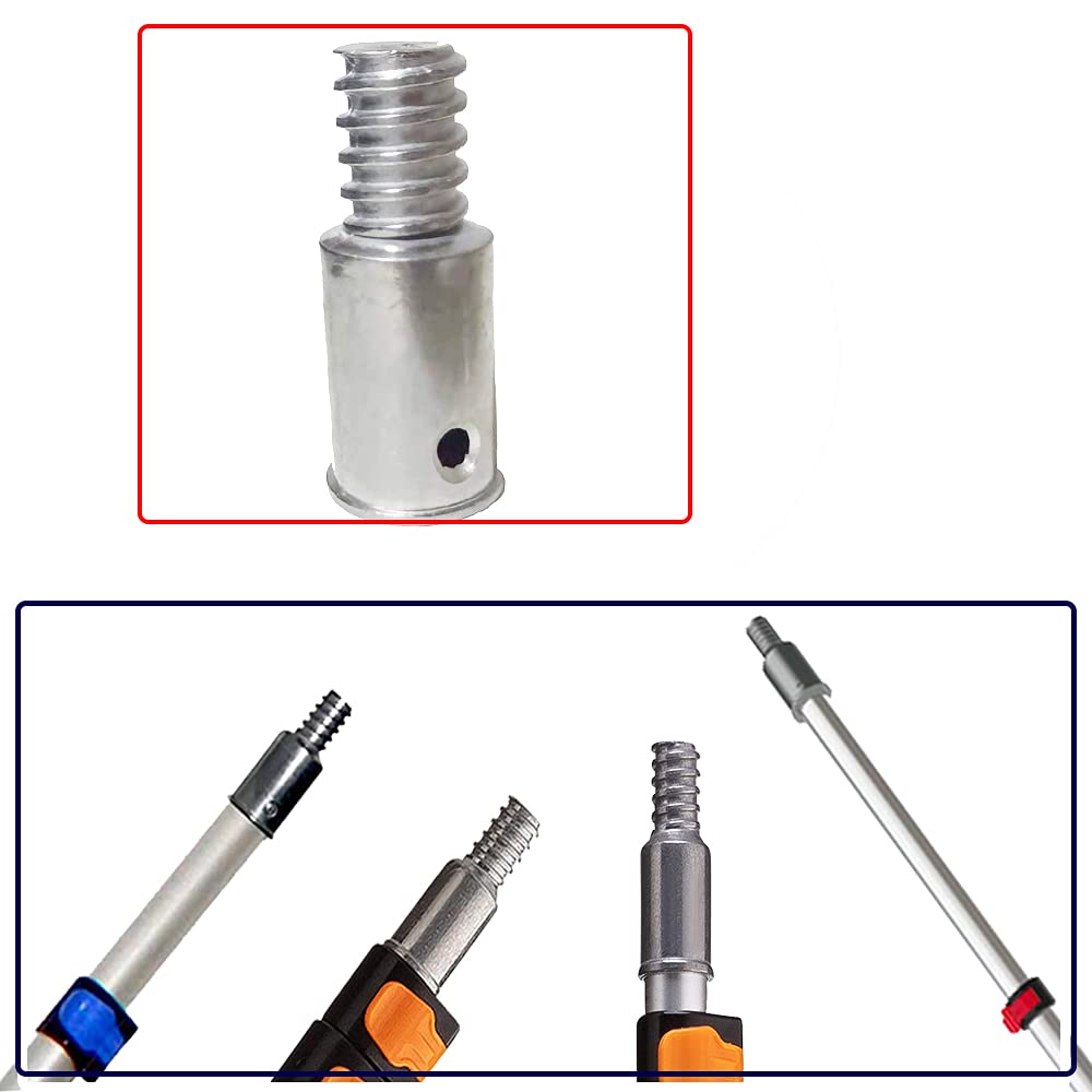 MoMo_moom Threaded Tip Replacement - Ultra Threaded Tip Repair Kit - Metal Threaded Handle Tips for 3/4" (0.8") Wood or Metal Poles-2 PC-Aluminum