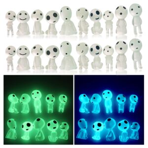 Oismys Glow in Dark Tree Elves Fairy 20Pcs Luminous Ghost Micro Landscape Accessories Garden Decoration Outdoor Patio Lawn Yard Fish Tank Potted Plants Kit