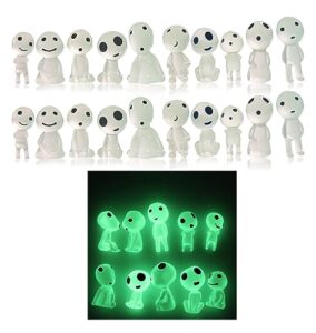 oismys glow in dark tree elves fairy 20pcs luminous ghost micro landscape accessories garden decoration outdoor patio lawn yard fish tank potted plants kit