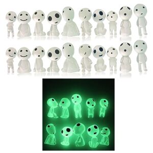 Oismys Glow in Dark Tree Elves Fairy 20Pcs Luminous Ghost Micro Landscape Accessories Garden Decoration Outdoor Patio Lawn Yard Fish Tank Potted Plants Kit