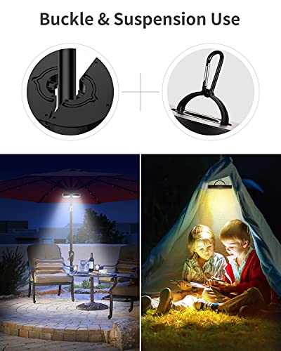 Patio Umbrella Lights, Rechargeable Umbrella Light 48 LED Lights 3 Modes Cordless Umbrella Pole Light for Patio Umbrellas, Camping Tents and Other Outdoor Use