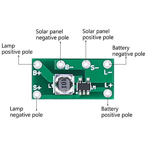 Zhiyavex 10pcs Solar Charge Control Board,Solar Charging Module,Solar Lamp Landscape Light Circuit Board Module,with Control,I‑Shaped Inductor Board,for Lawn Lights,Christmas Lights