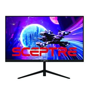 sceptre 25" gaming monitor 1920 x 1080p up to 165hz 1ms amd freesync premium hdmi x3 displayport build-in speakers, 106% srgb machine black (e255b-fwd168)