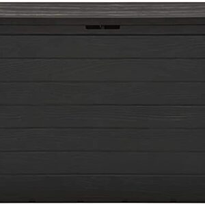 FAMIROSA 50 Gallon Garden Storage Box Outdoor Cushion Deck Patio Storage Chest Storing Pillow Tool Box Blanket Indoor Interior Container 38.7x17.3x21.7inches (38.7x17.3x21.7inches Black)