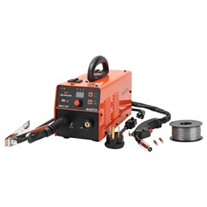 mig welder, gasless flux core wire automatic feed mig135f mig welding machine ,dual voltage 110v/220v igbt inverter mig welders