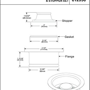 Artiwell Sink Garbage Disposal Flange and Stopper, Universal Flange Fit for 3-1/2 Inch Standard Sink Drain Hole, Kitchen Sink Replacement Accessories, Sink Garbage Disposer Kit (Champagne Bronze)