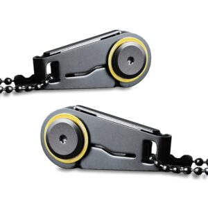 vittqsuier （2 packs） mini zipper knife/outdoor survival edc gadget/key chain pendant pocket knife