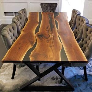 epoxy table, epoxy resin river table, live edge wooden table, natural wood,dining table, natural epoxy table, resin table