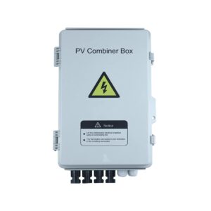 4 string pv combiner box with lightning arreste, 15a rated current fuse and circuit breakers for on/off grid solar panel system