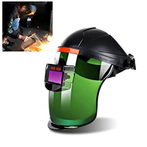 welding helmet auto darkening, true color solar welder's helmet, welding mask, welding hood for tig mig arc adjustable shade 9-13 welder mask