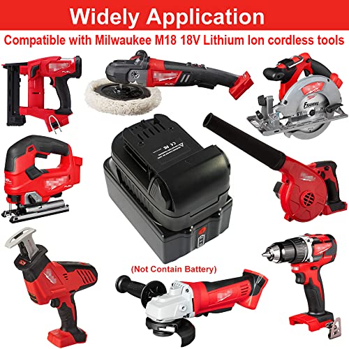 Battery Adapter for Makita 18V Lithium Battery BL1830B BL1850B BL1860B Convert to Milwaukee 18V M18 Lithium Battery, Converter Use for Milwaukee 18-Volt M18 Lithium Ion Cordless Tool