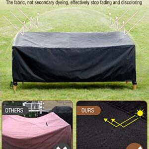 HIRALIY 3-Seater Outdoor Sofa Cover, Waterproof Outdoor Couch Cover, Heavy Duty Patio Furniture Covers for Outdoor Seating, Windproof Patio Sofa Covers for Winter, 82.6" L x 39" W x 27" H