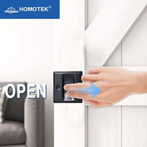 HOMOTEK Privacy Pocket Door Pull Without Switch Plate - Replace Old Or Damaged Passage Sliding Door Pull No Lock Quickly and Easily, 2-3/4”x2-1/2”, for 1-3/8” Thickness Door, Black