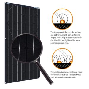 ZYTNB 1200W Flexible Monocrystalline 4 X 300 Watt 18 Volt Solar Panel High Efficiency Mono Solar Module kit with 40A Charger Controller for Camping Caravan RV and Other Off Grid Applications