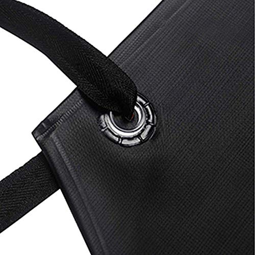 RUIBOLU Waterproof Rubber Vinyl Black Work Apron 43" Adjustable Bib for Dishwashing, Lab, Butcher, Garden,Dog Grooming aprons.1 PACK