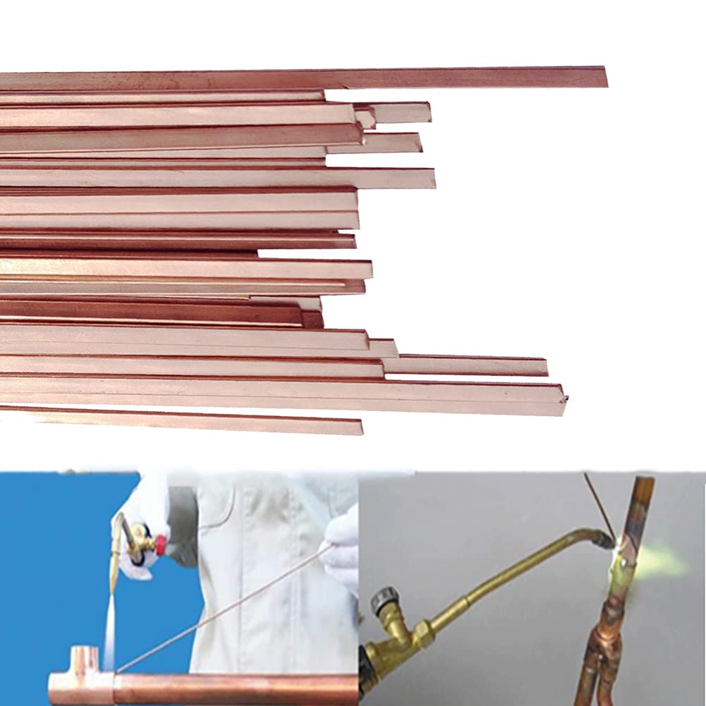 GOODSDS Welding Filler Rods Wire Low Temperature Flat Soldering Rods Phosphor Copper Welding Repair Electrode Copper Tube Tool