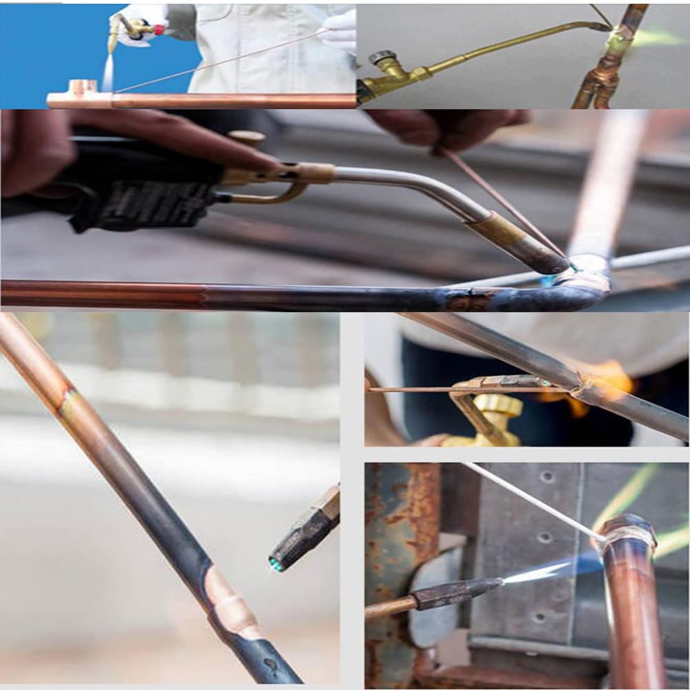 GOODSDS Welding Filler Rods Wire Low Temperature Flat Soldering Rods Phosphor Copper Welding Repair Electrode Copper Tube Tool