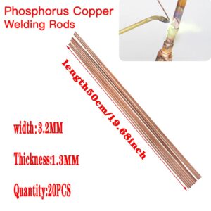 GOODSDS Welding Filler Rods Wire Low Temperature Flat Soldering Rods Phosphor Copper Welding Repair Electrode Copper Tube Tool