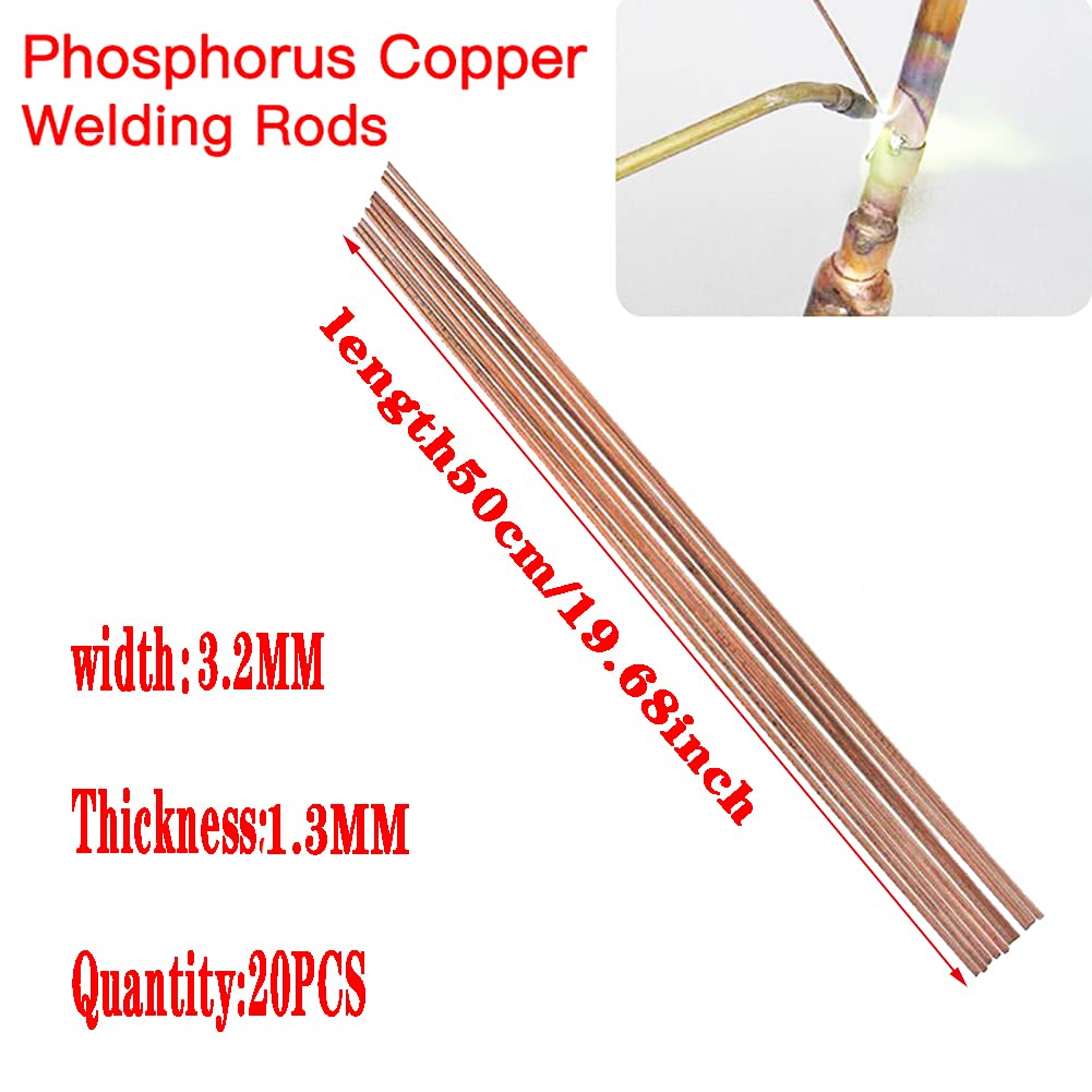 GOODSDS Welding Filler Rods Wire Low Temperature Flat Soldering Rods Phosphor Copper Welding Repair Electrode Copper Tube Tool