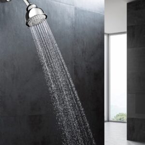 Shower Head High Pressure, Rain Shower Head, 4 Inch Detachable Showerheads, Tool-Free Installation, Automatic Cleaning, 5 Spray Settings, More Water Savings (2.5 GPM)