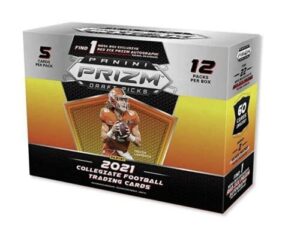 2021 panini prizm draft picks football mega box (12 pks/box) 1 red ice prizm autograph per box