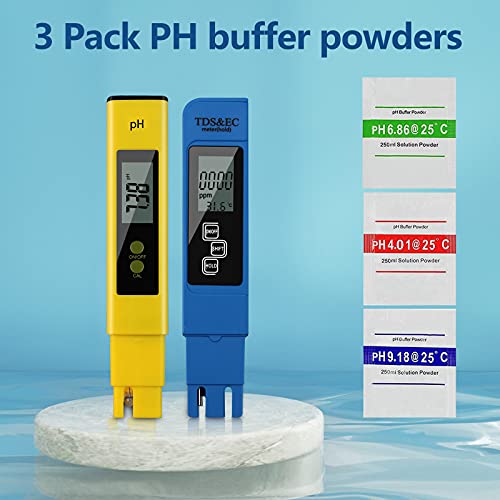 PH Meter & TDS Meter Combo, Readout High Accuracy Lab 4-in-1 PH TDS EC & Temperature Meter Water Quality Tester,High Accuracy Digital Water Tester for Household Drinking, Pool and Aquarium