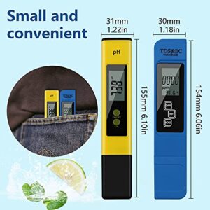 PH Meter & TDS Meter Combo, Readout High Accuracy Lab 4-in-1 PH TDS EC & Temperature Meter Water Quality Tester,High Accuracy Digital Water Tester for Household Drinking, Pool and Aquarium