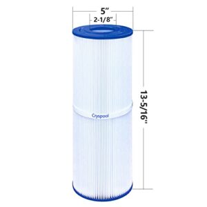 Cryspool PRB25-IN Spa Filter Compatible with C-4326 Hot Tub Filter, FC-2375, 3005845, R172327, R173429, 33521, 25392, 817-2500,5X13 Spa Filter 25 sq.ft,2pack