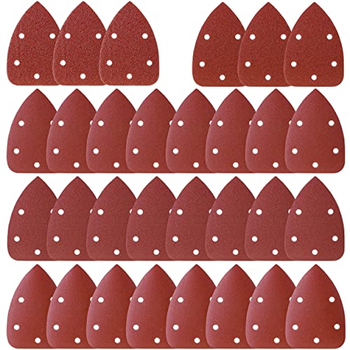 Bates- Mouse Detail Sander Sandpaper, 30 pcs, 40/80/120/180/240 Grits, Sanding Pads, Mouse Sander Pads, Sandpaper Assortment, Mouse Sandpaper, Mouse Sander Sandpaper, Palm Sander Sandpaper