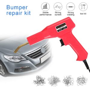 50w Hot Stapler,Plastic Welding Machine Car Bumper Repair Kit with Plier, knife,Flat/Outside Corner/Inside Corner/Wave Staples Welding Repairing Machine Welder Gun Repair (Red)