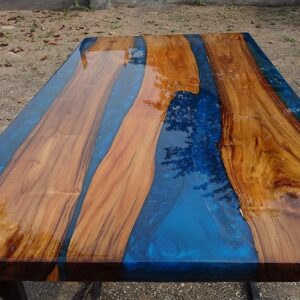 Epoxy Table, Live Edge Wooden Table, Epoxy Resin River Table, Natural Wood,Dining Table, Natural Epoxy Table, Resin Table