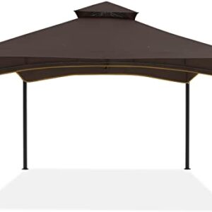 MASTERCANOPY Outdoor Garden Gazebo for Patios with Stable Steel Frame(11x11, Coffee)