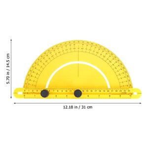 DOITOOL 180 Universal Goniometer Angle Finder Tool Multitools Rotary Protractor Goniometer Ruler Metal Protractor Rotating Angle Measure Protractor Arm Swing Stainless Steel To Rotate Abs