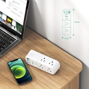 Wall Outlet Extender, Surge Protector with USB Smart Charging