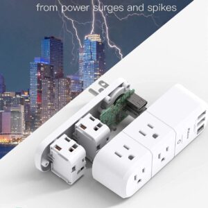 Wall Outlet Extender, Surge Protector with USB Smart Charging