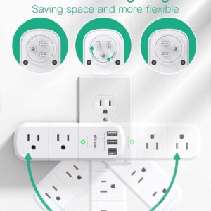 Wall Outlet Extender, Surge Protector with USB Smart Charging