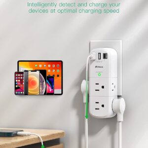 Wall Outlet Extender, Surge Protector with USB Smart Charging