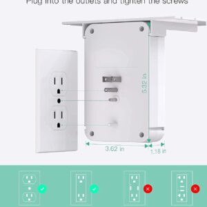 Wall Outlet Extender, Surge Protector with USB Smart Charging