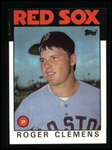 1986 topps # 661 roger clemens boston red sox (baseball card) nm/mt red sox