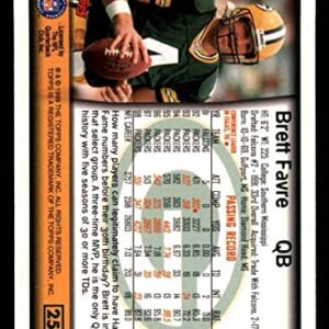 1999 Topps # 250 Brett Favre Green Bay Packers (Football Card) NM/MT Packers Southern Miss