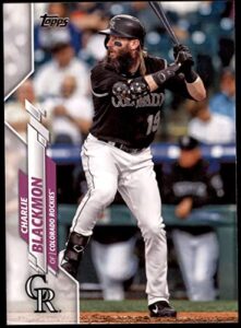 2020 topps # 397 charlie blackmon colorado rockies (baseball card) nm/mt rockies