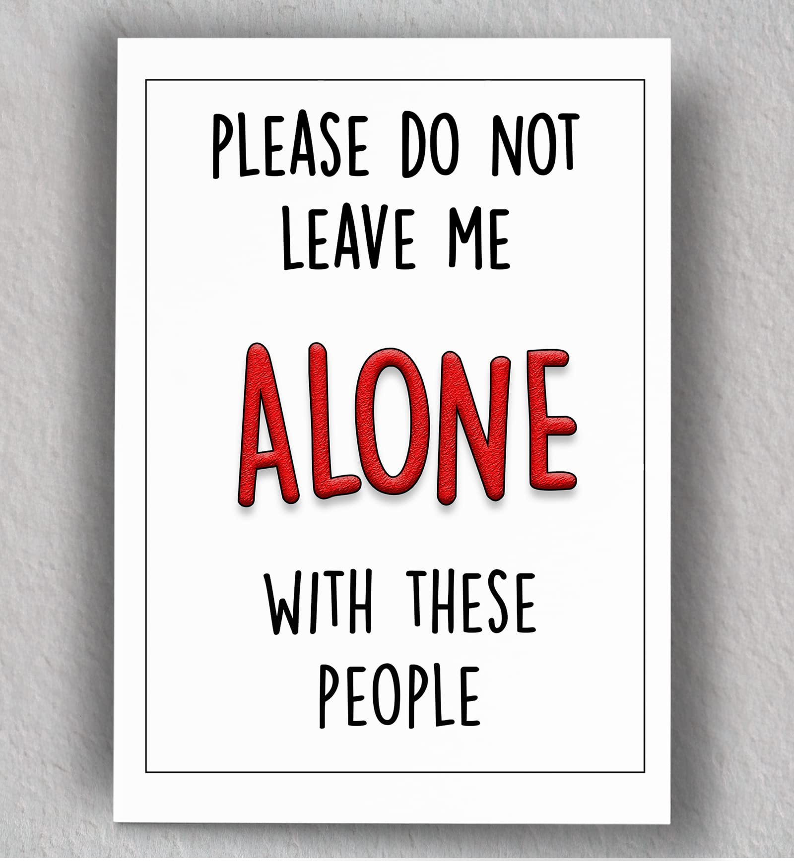 AUDIOWAVE PRINTING Please do not leave me ALONE with these people | Farewell Card | Funny Farewell Card | Retirement Card | Leaving Work New Job | Blank Card