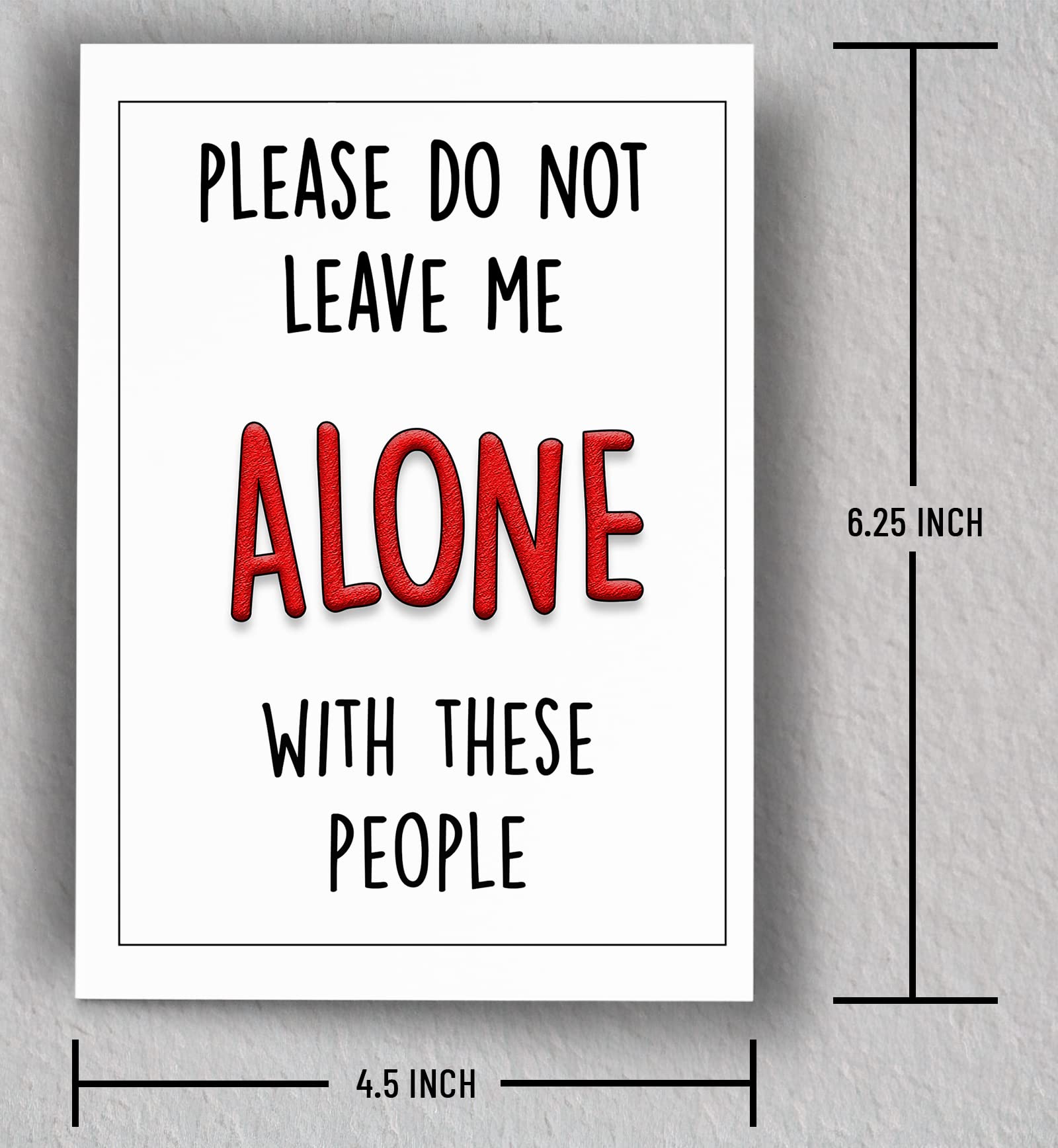 AUDIOWAVE PRINTING Please do not leave me ALONE with these people | Farewell Card | Funny Farewell Card | Retirement Card | Leaving Work New Job | Blank Card