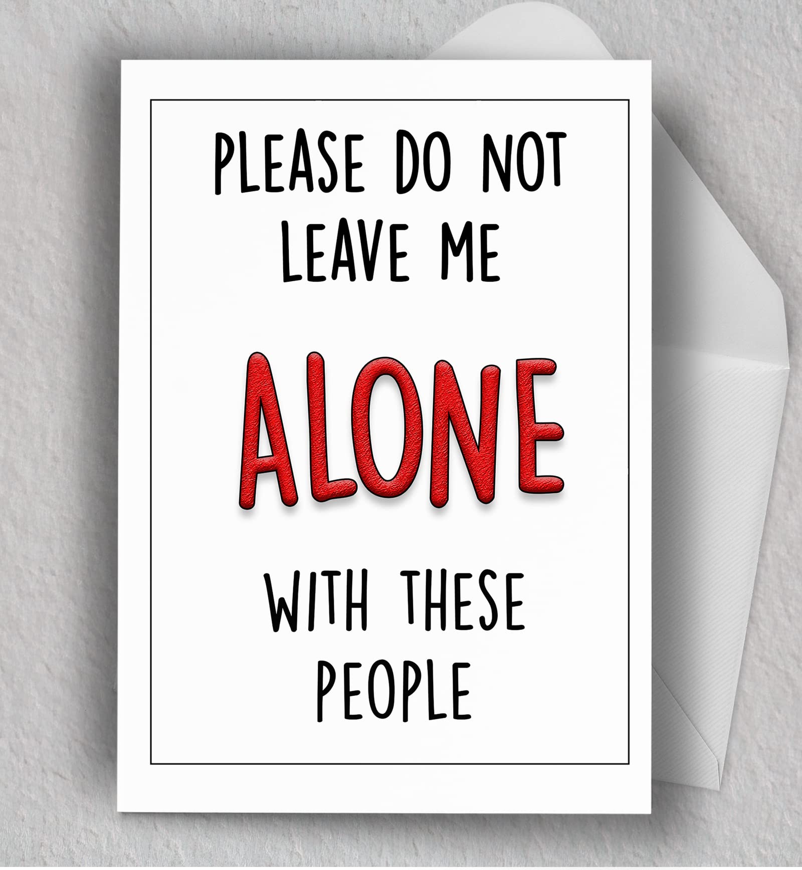 AUDIOWAVE PRINTING Please do not leave me ALONE with these people | Farewell Card | Funny Farewell Card | Retirement Card | Leaving Work New Job | Blank Card